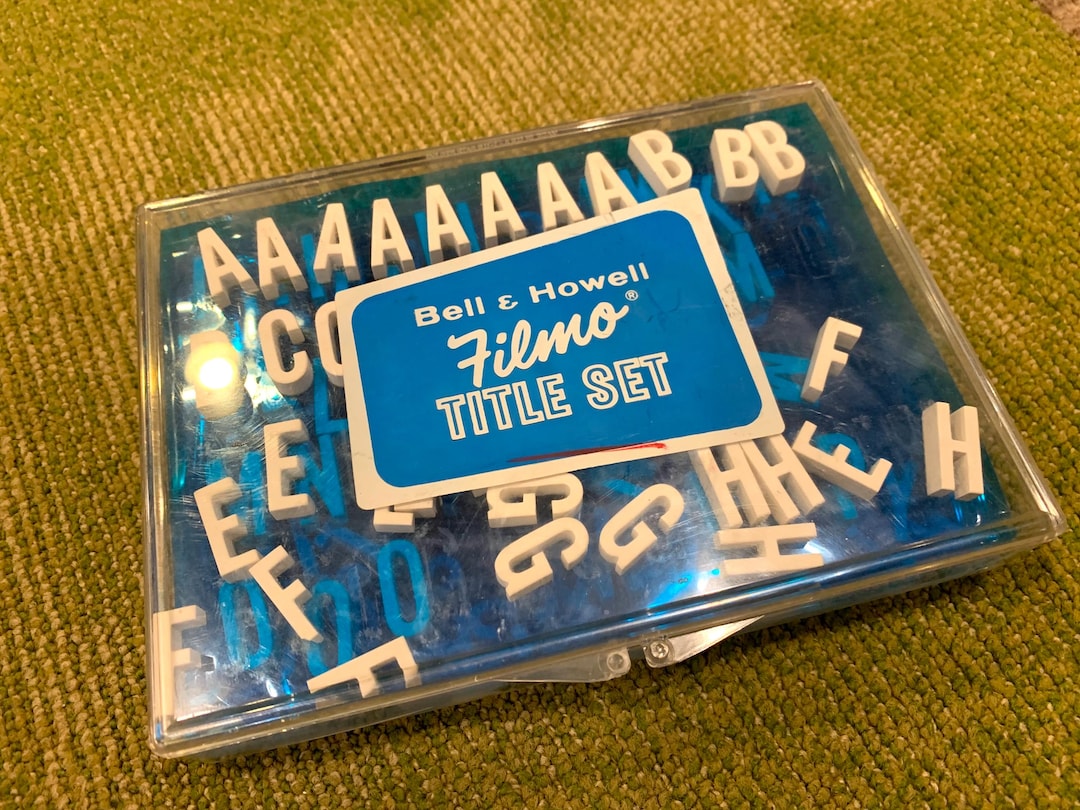 Mid Century Bell & Howell FILMO Title Set Alphabet Letters and Numbers ...