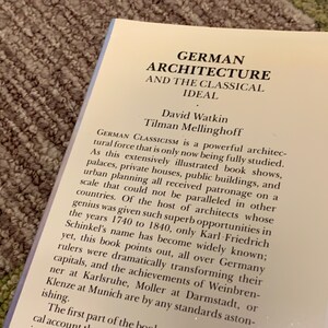Vintage German Architecture and the Classical Ideal Hardcover Book 1987 ...