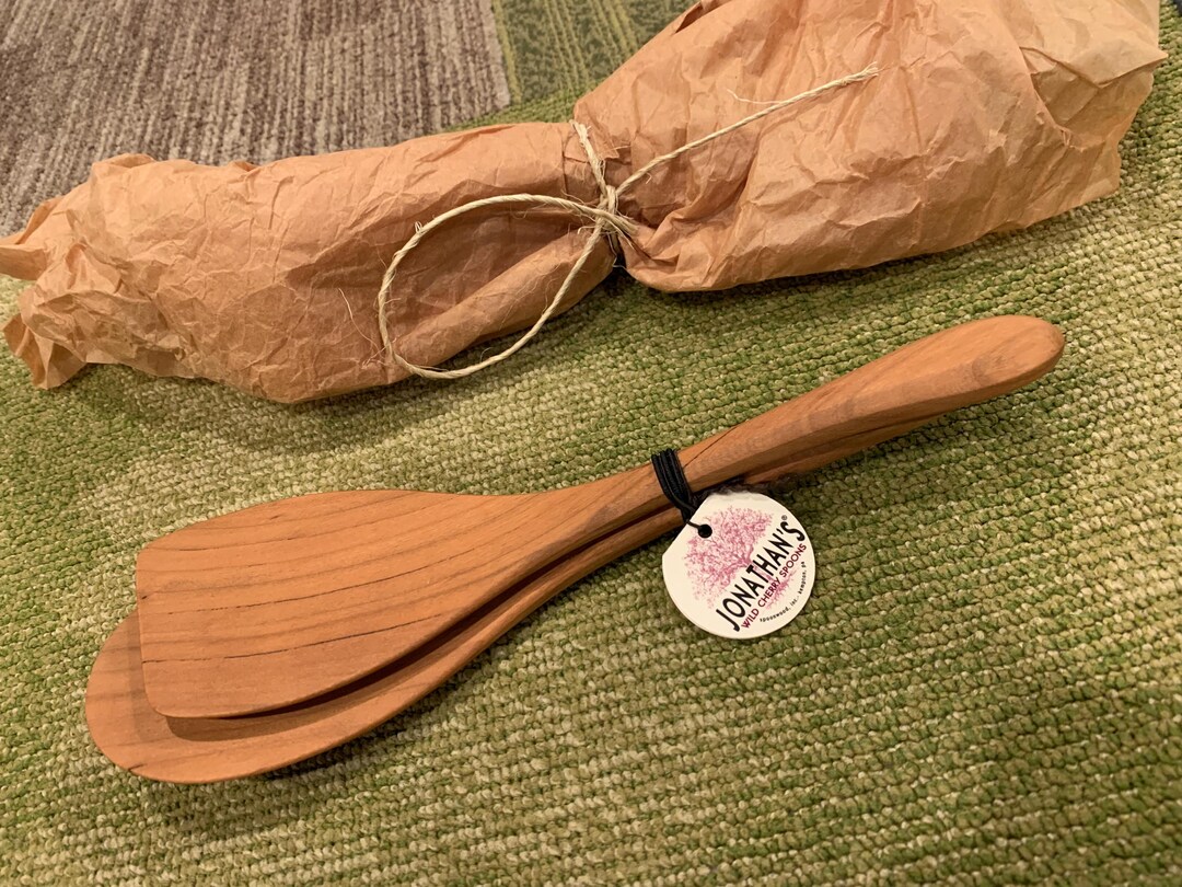 Jonathan's Wild Cherry Spoons Salad Serving Spoons Set Wooden Spoons ...