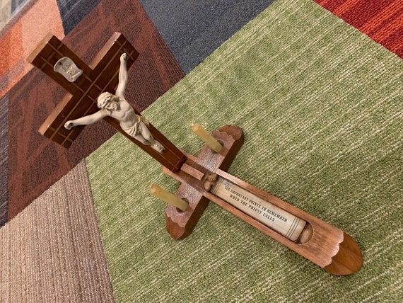 Vintage Crucifix Last Rites Set Wall Cross - Etsy