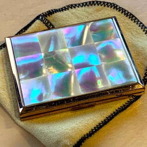 Vintage Elgin American Beauty Compact Makeup Case Mother of Pearl ...