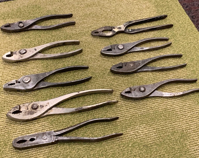 Vintage Pliers Lot 1930s to 1950s USA Made Hand Tools Utica Barcalo ...