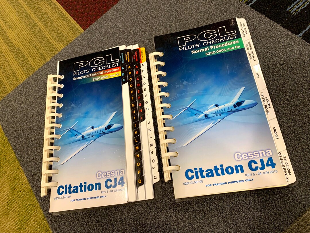 Cessna Citation CJ4 PCL Pilots' Checklist Normal Procedures Emergency ...