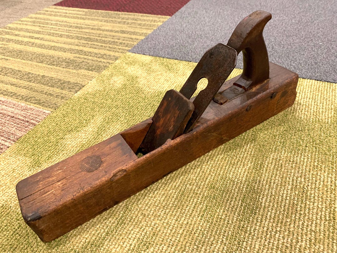 Antique Wood Block Planer Plane Rustic Decor Primitive Wooden Hand ...