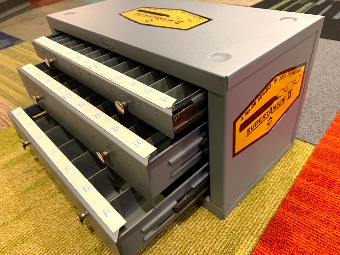 HUOT Drill Bit Three Drawer Organizer Dispenser Storage Box Supertanium ...
