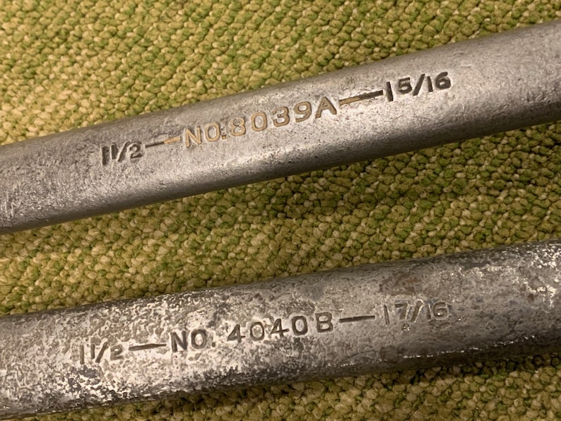 Vintage Williams Superrench Wrenches Large Box End Hand Tools Forged in ...
