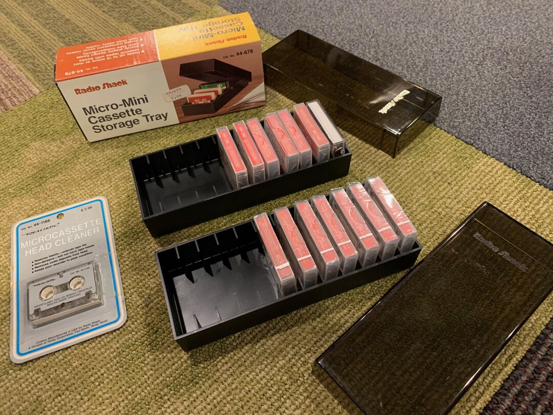 Vintage Radio Shack Micro-mini Cassette Tapes and Storage Tray ...