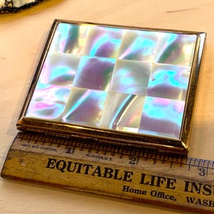 Vintage Elgin American Beauty Compact Makeup Case Mother of Pearl ...