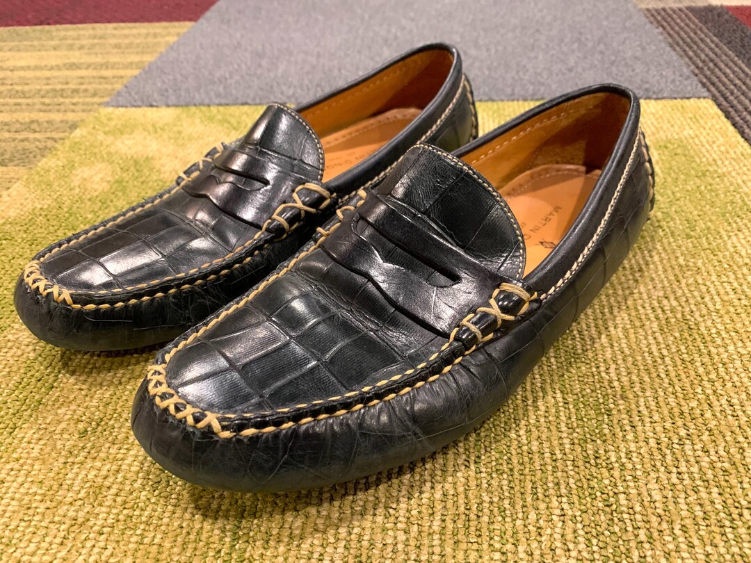 Martin Dingman Driving Shoes Penny Loafers Mens Size 8.5 Black Crock ...