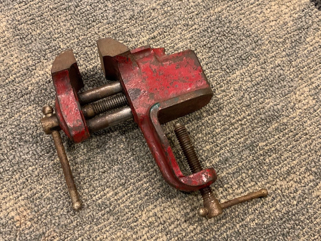 Vintage Brink & Cotton Table Edge Mount Bench Vise Anvil Workshop ...