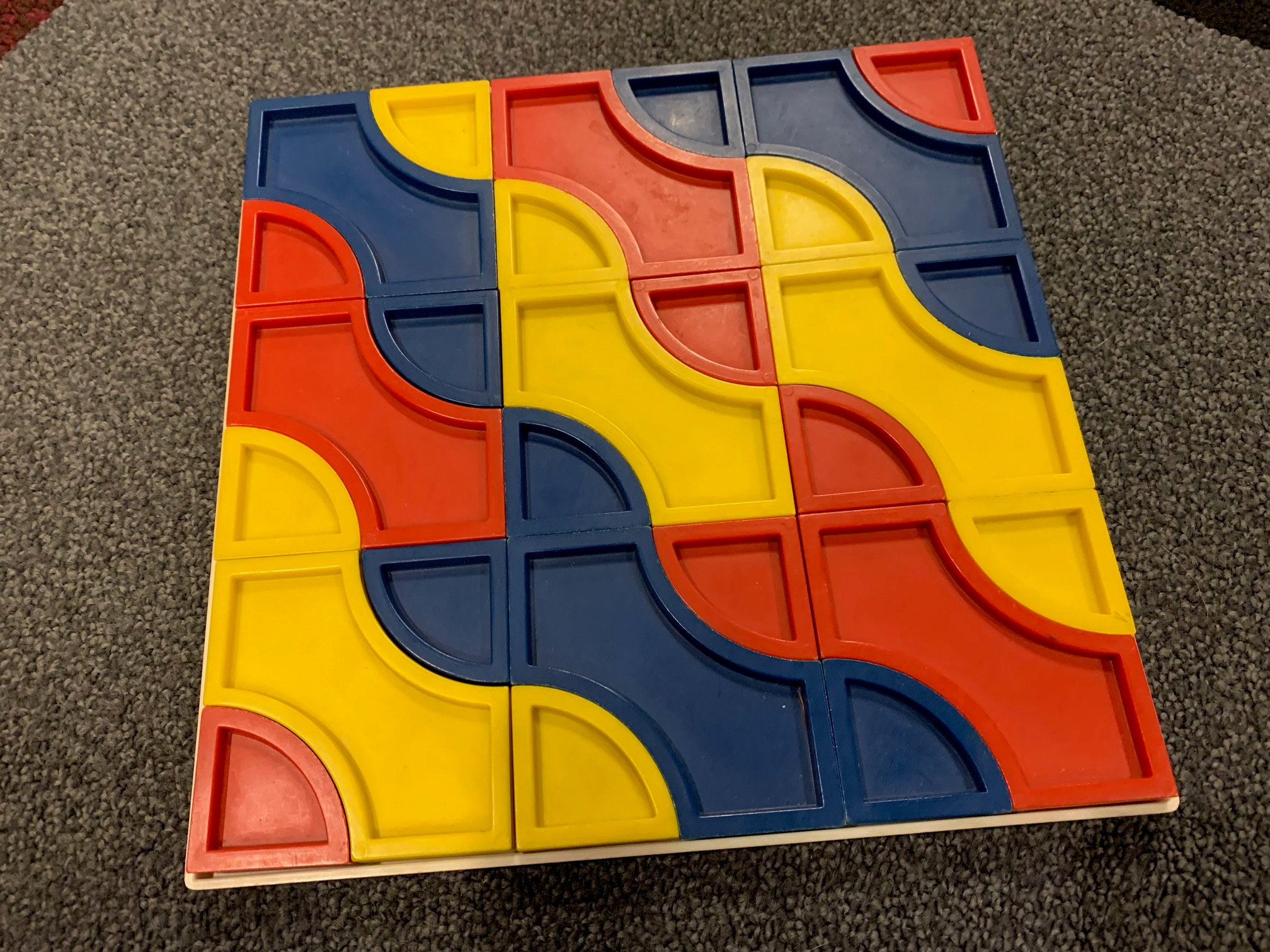 Vintage Creative Plaything Pattern Puzzle Game 1970s Primary Colors ...