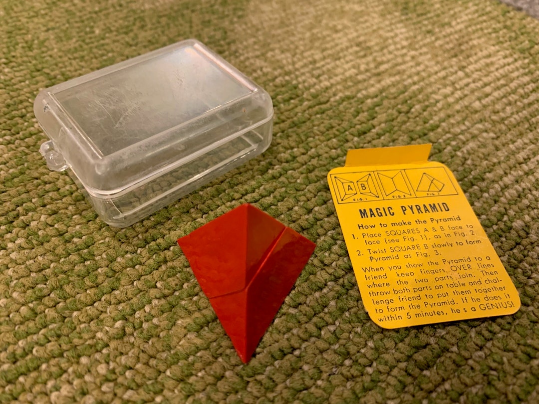 Mid Century Magic Pyramid Game Magic Trick Geometric Brain Teaser Game ...