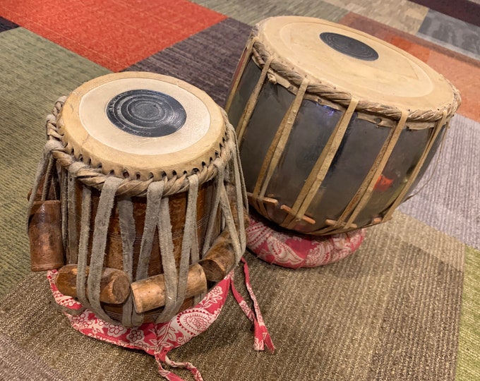 Vintage Banjira Standars Tabla Drum Set Stainless Bayan and Wood Dayan ...