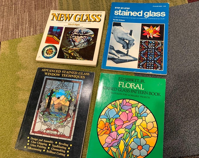 Vintage Stained Glass Artist Books New Glass Otto Rigan Advanced Window ...