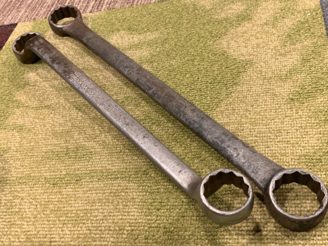 Vintage Williams Superrench Wrenches Large Box End Hand Tools Forged in ...
