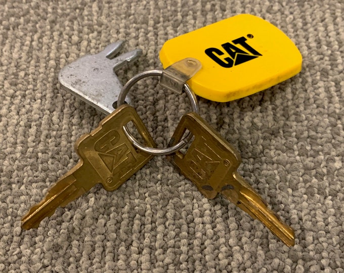 Vintage CAT Caterpillar Heavy Equipment 5P8500 Brass Keys With "cat ...