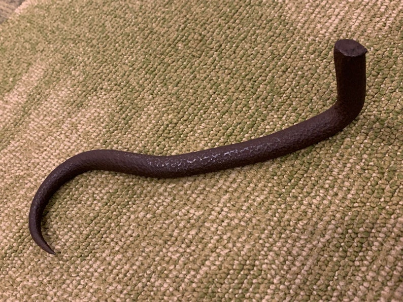 Antique Primitive Hook 1800s 8 Inch Length Hand Forged - Etsy