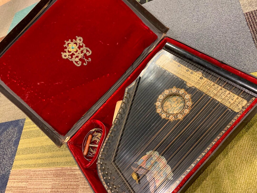 Antique Guitar Zither 1900s Menzenhauer Amor Stringed Wood Musical ...