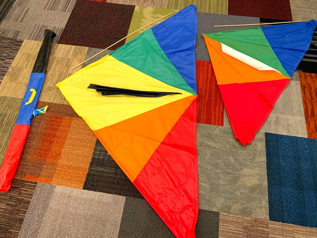 Vintage Spectra Star Kites Rainbow Nylon TWO Kites Spinnaker Delta ...