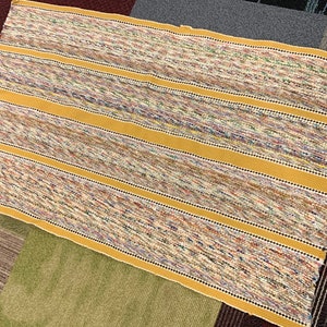 Mid Century Braided Rug Multi-color Striped Kitchen Rug 40 X - Etsy