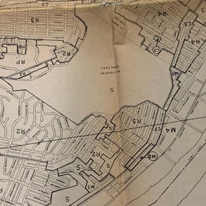 Vintage City of Pittsburgh 1969 Zoning Map Cartography City Planning 58 ...