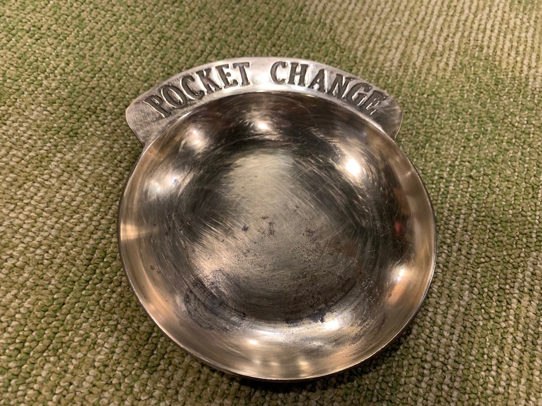 Vintage Solid Brass Pocket Change Coin Dish Caddy - Etsy