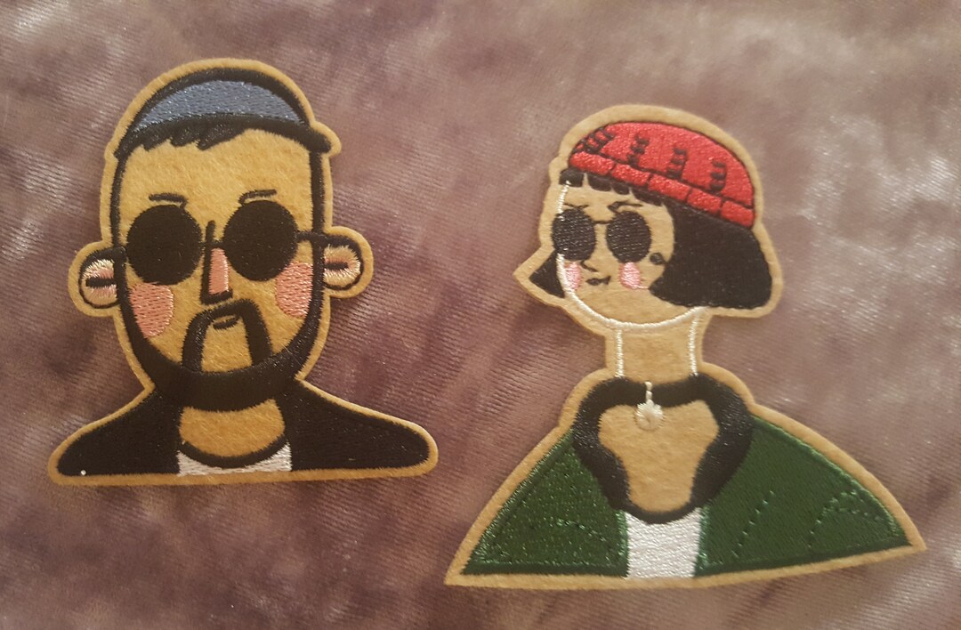 Set of Leon and Matilda Embroidered Iron on Applique Motifs Patches - Etsy