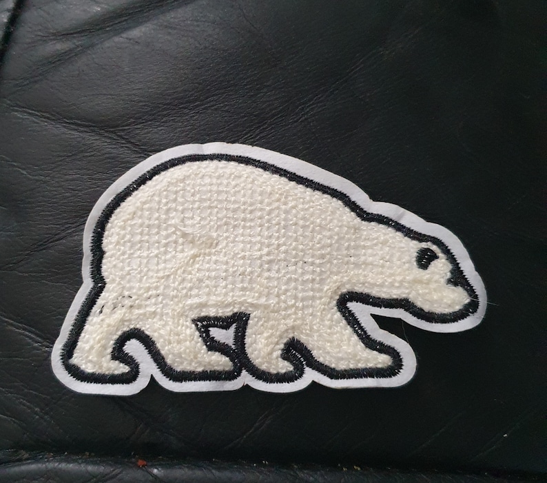 Polar Bear Sew on Chenille Terry Embroidered Applique Motif Patch - Etsy