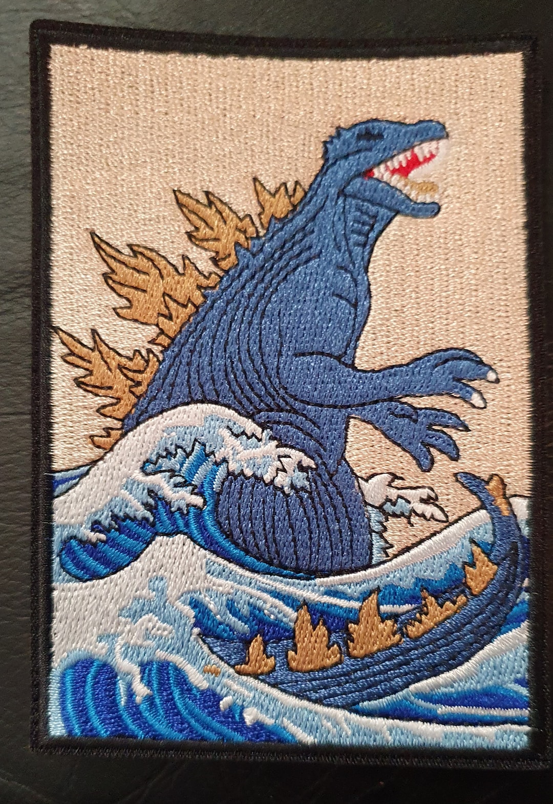 Godzilla Monster Embroidered Iron on Applique Motif Patch - Etsy UK