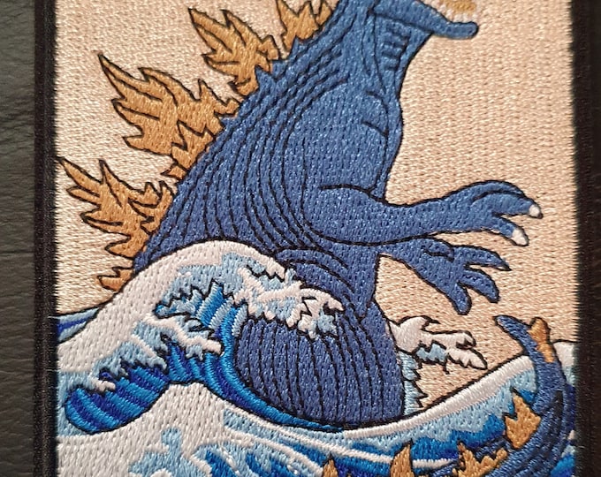 Godzilla Monster Embroidered Iron on Applique Motif Patch - Etsy