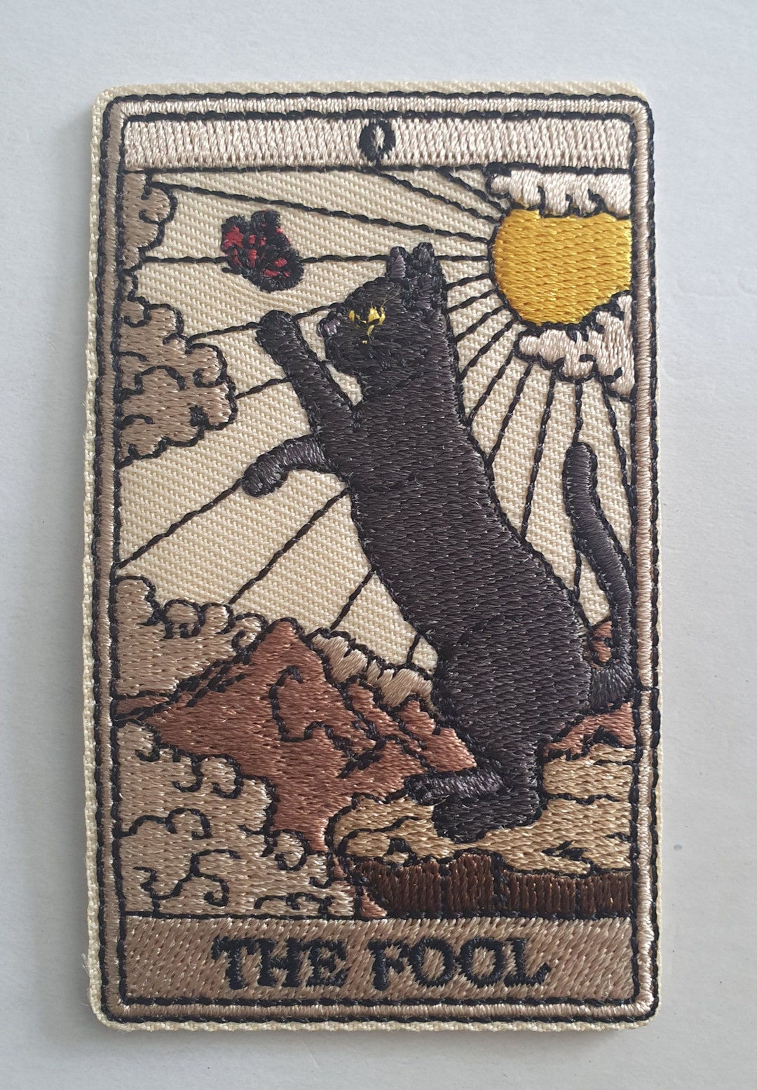 The Fool Cat Tarot Card Embroidered Iron on Applique Motif Patch - Etsy