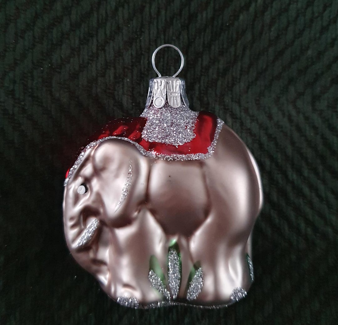 Blown Glass Elephant Christmas Tree Ornament Decoration or Bauble - Etsy