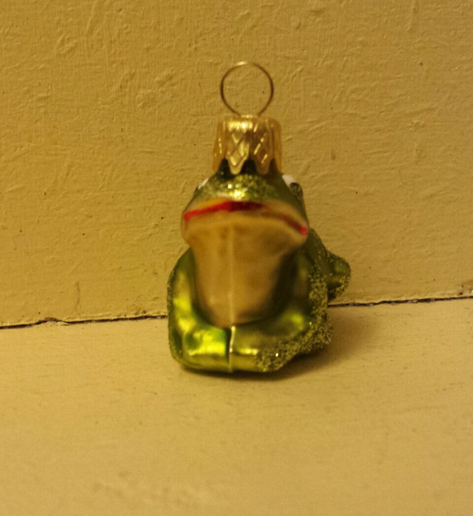 Blown Glass Mini Green Frog Christmas Tree Ornament Decoration | Etsy