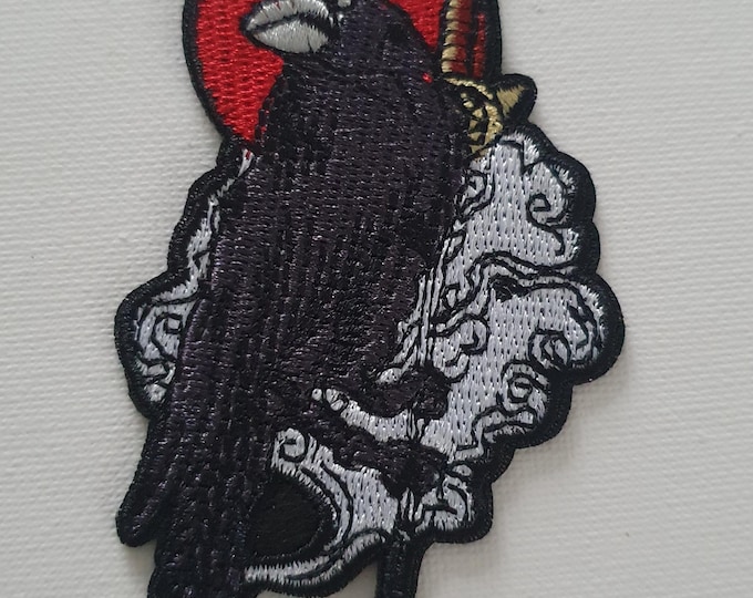 Embroidered Lace Raven Applique Patch - Etsy Canada