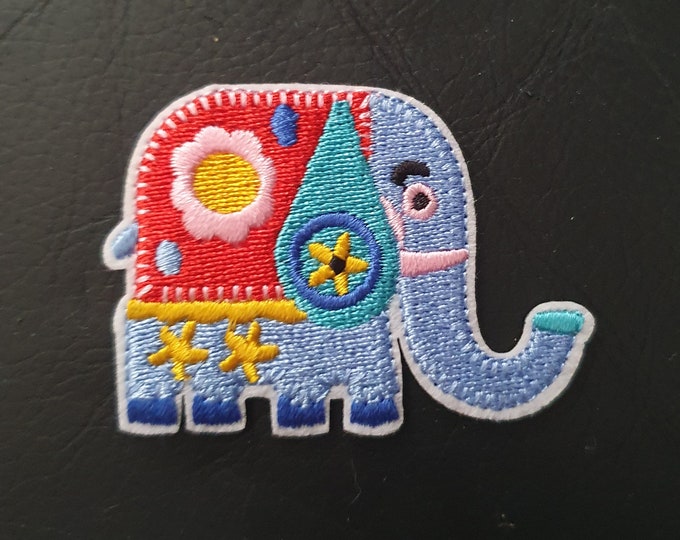 Cute Carnival Elephant Patch Embroidered Iron on Motif - Etsy