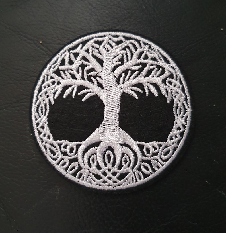 Tree of Life Pagan Wicca Embroidered Iron on Applique Motif | Etsy