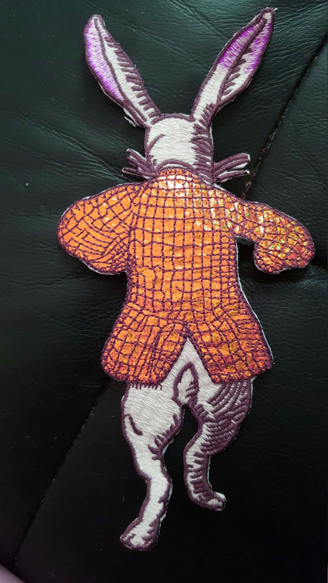 Alice in Wonderland White Rabbit Embroidered Applique Motif Patch - Etsy