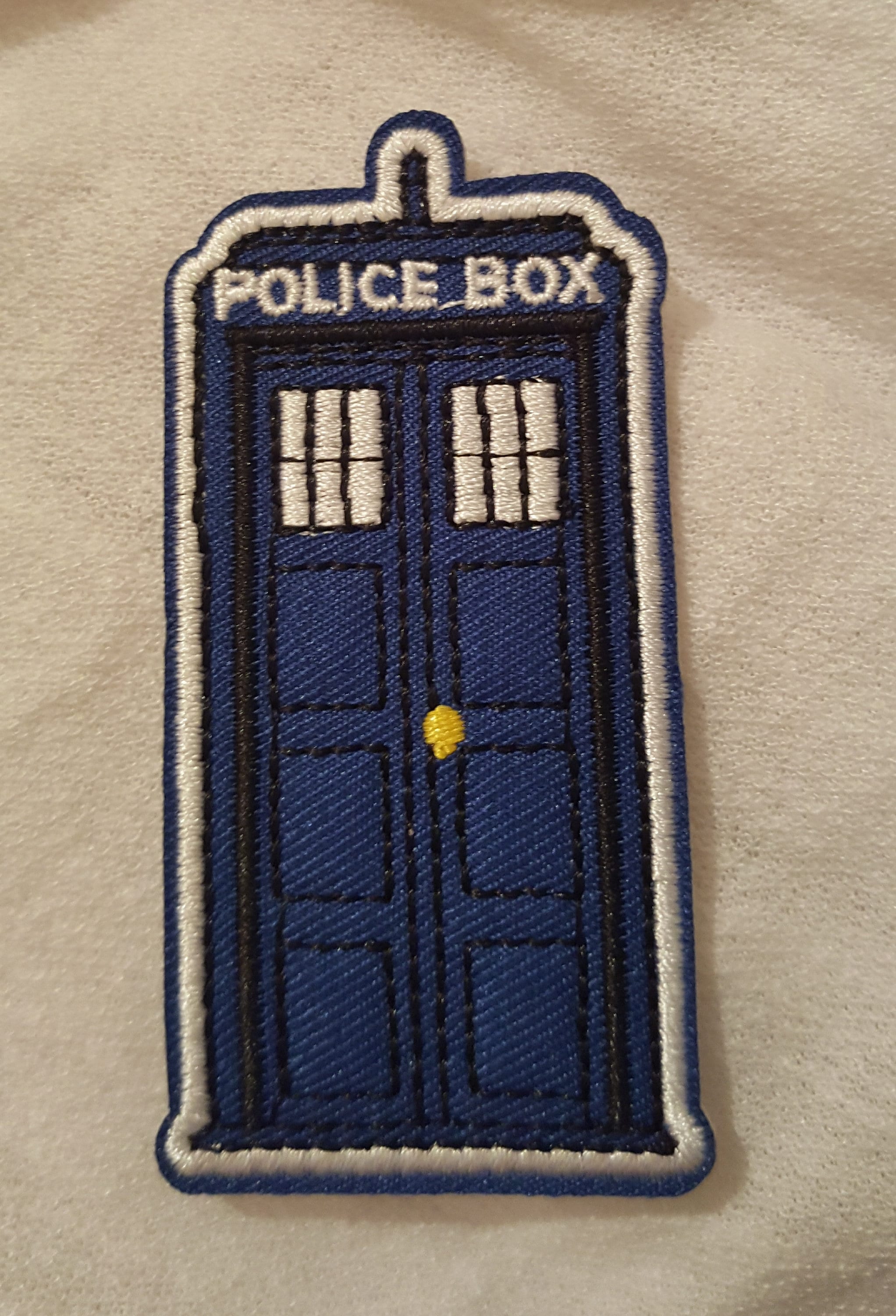 Doctor Who Tardis Police Box Embroidered Iron on Applique | Etsy