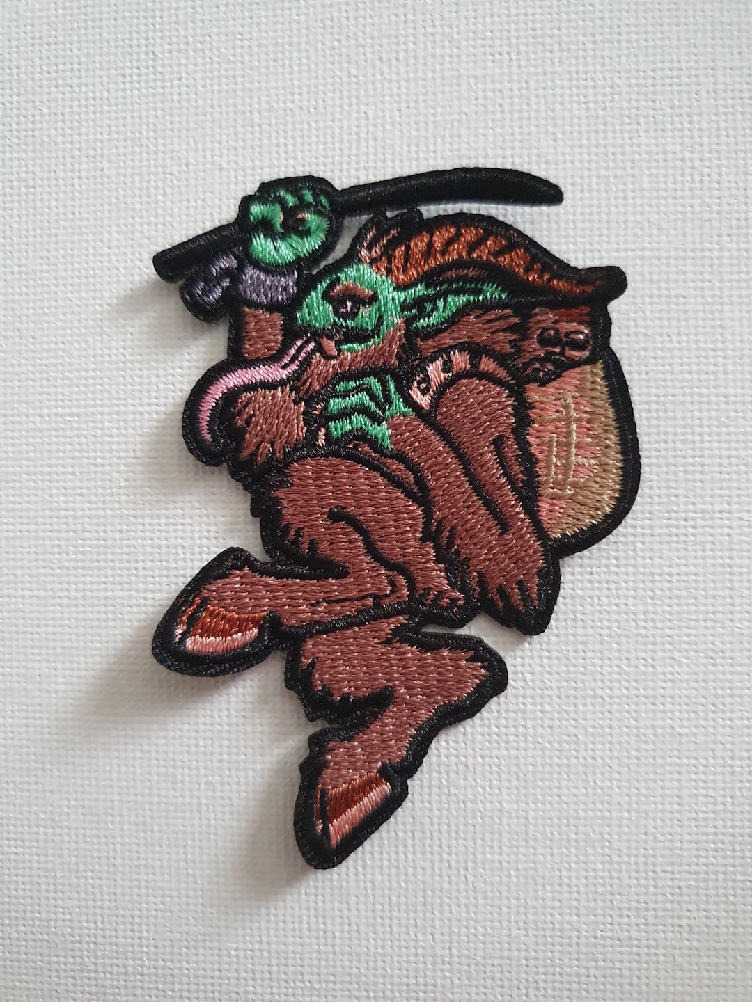 Krampus Christmas Embroidered Iron on Applique Motif Patch - Etsy UK