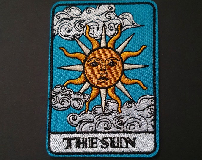 The Sun Tarot Card Embroidered Iron on Applique Motif Patch - Etsy