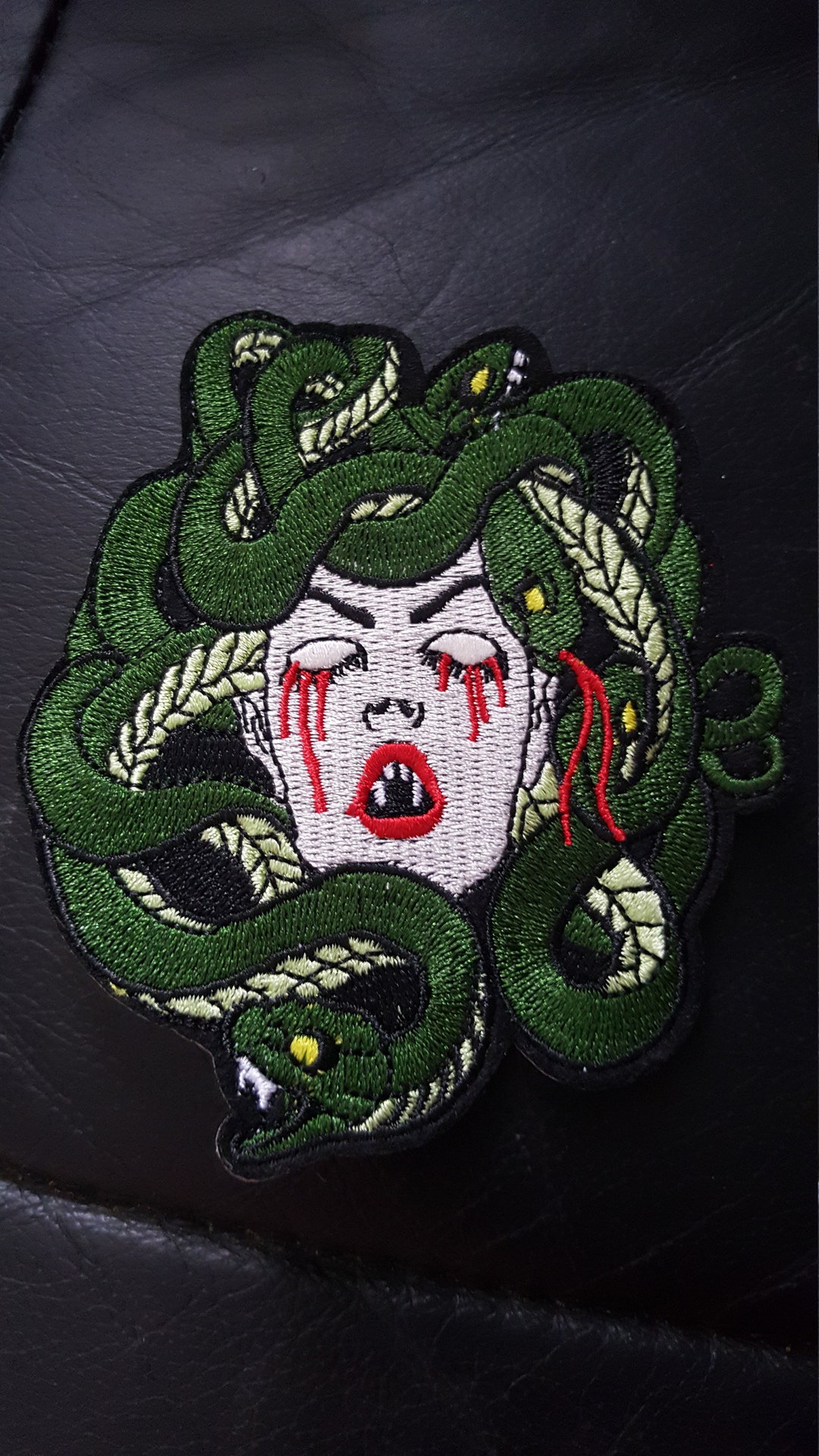 Gothic Gorgon Medusa Embroidered Applique Motif Patch - Etsy