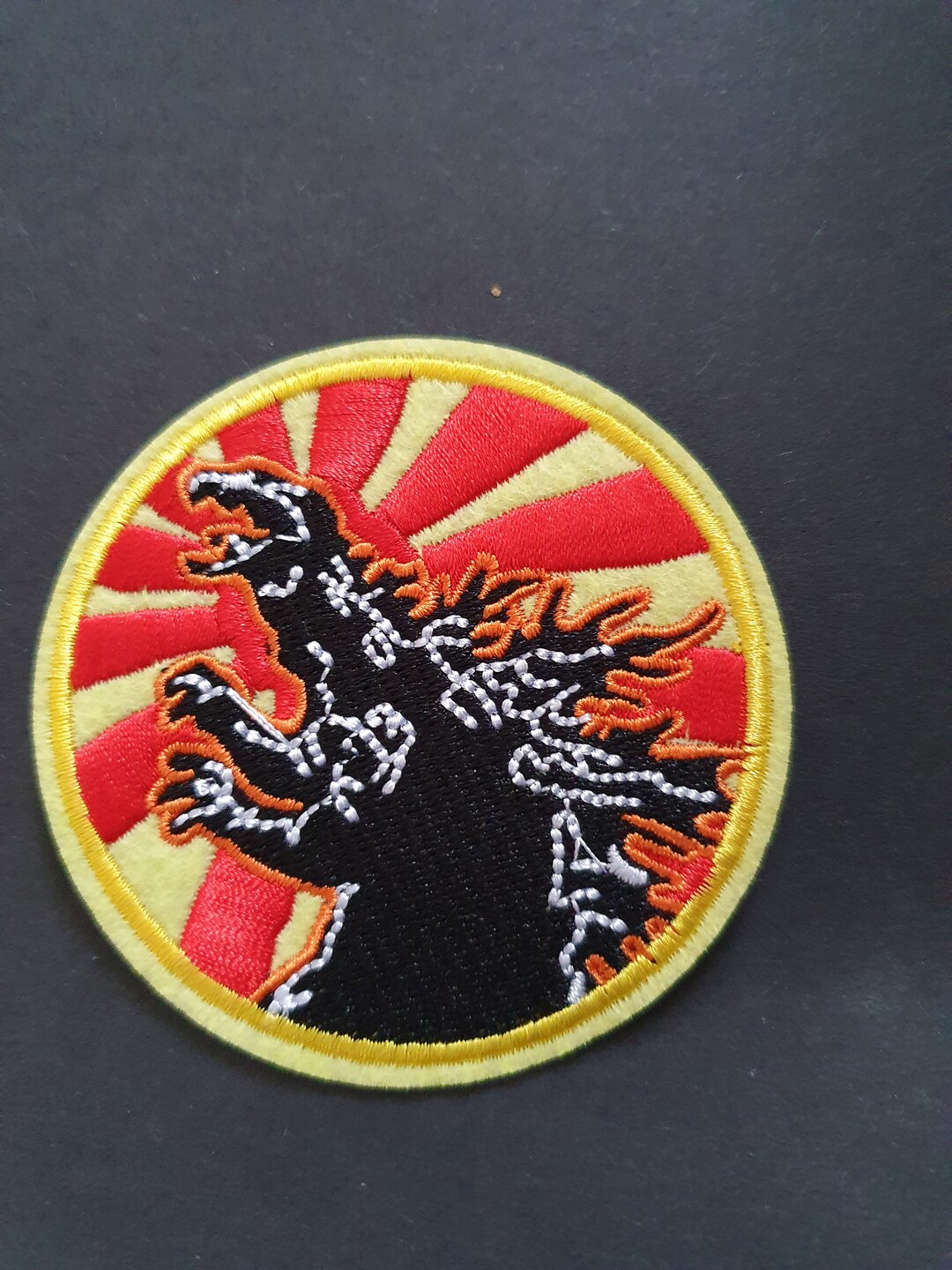 Godzilla Monster Embroidered Iron on Applique Motif Patch - Etsy