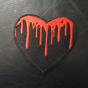 Bleeding Heart Gothic Embroidered Iron on Applique Motif Patch - Etsy