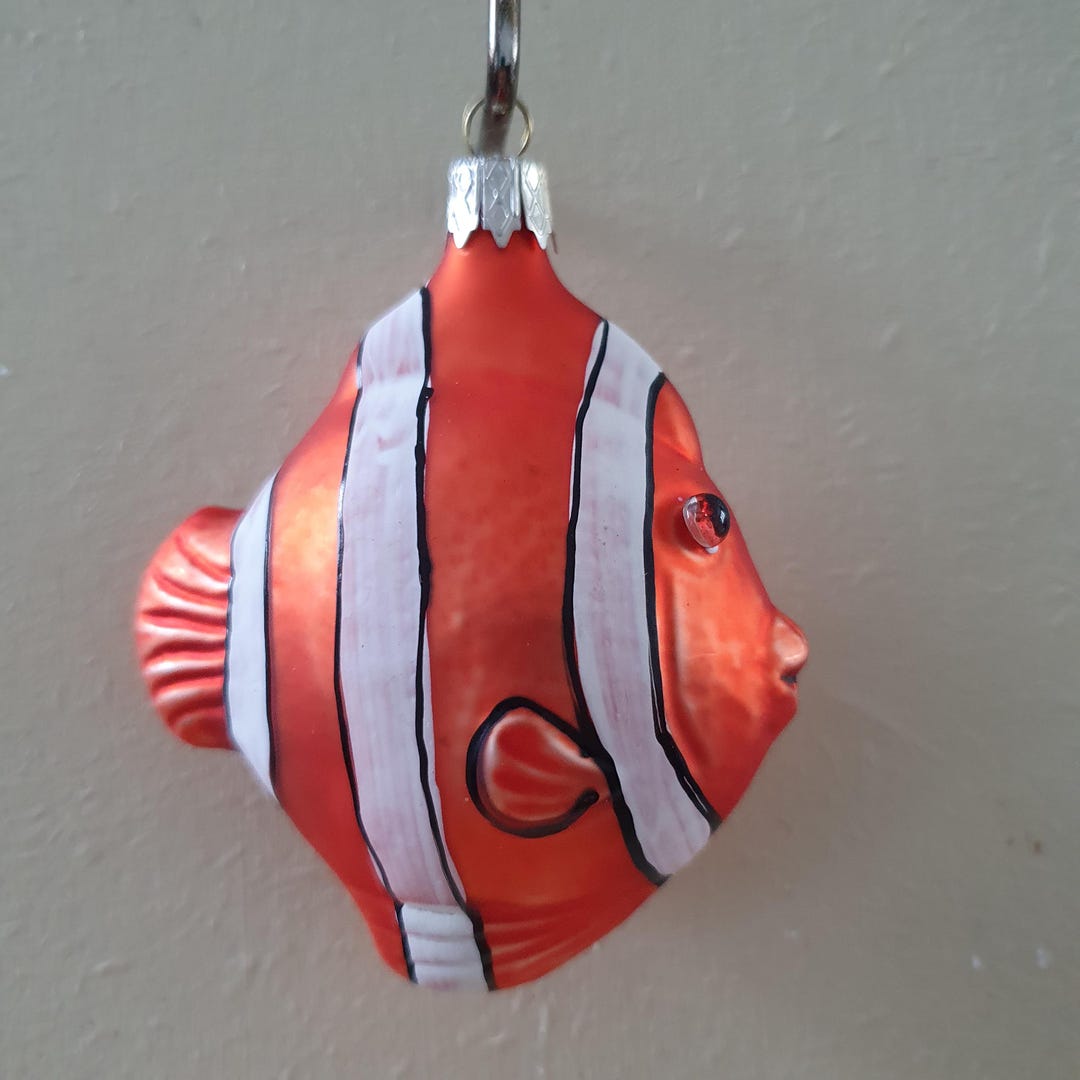 Blown Glass Clown Fish Christmas Tree Ornament Decoration or Bauble - Etsy