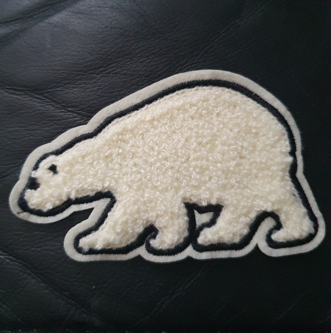 Polar Bear Sew on Chenille Terry Embroidered Applique Motif Patch - Etsy