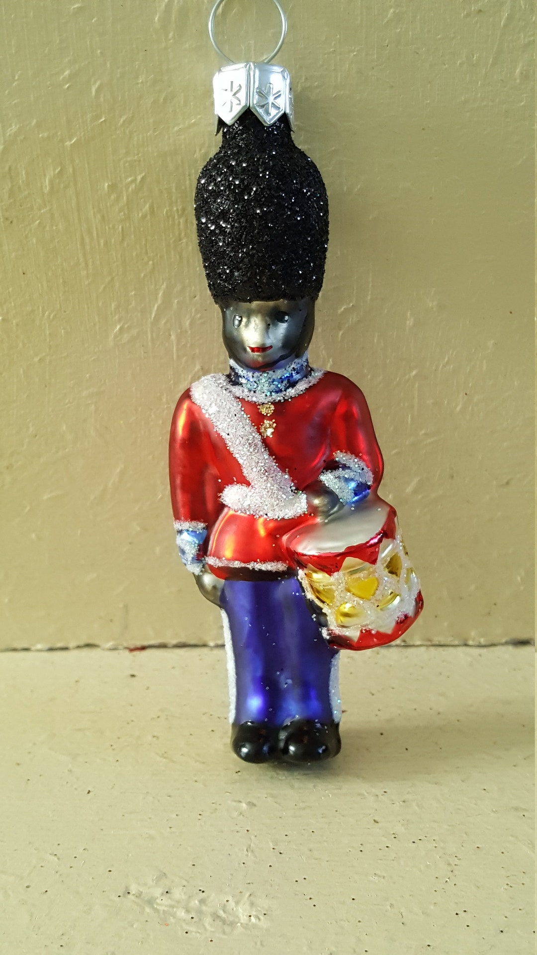 Guardsman Soldier With Drum Blown Glass Christmas Tree Ornament or ...