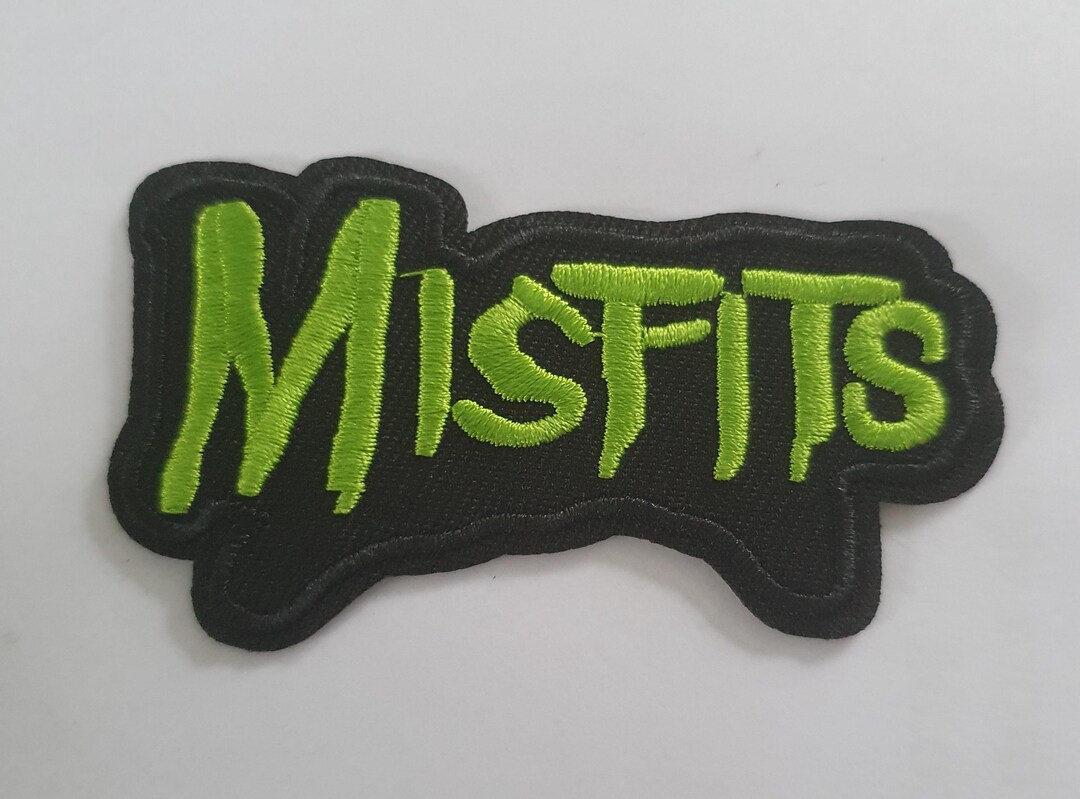 Green Misfits Embroidered Iron on Applique Motif Patch - Etsy
