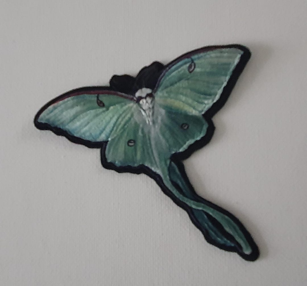 Lunamoth Moth Embroidered Iron on Patch Applique Motif - Etsy