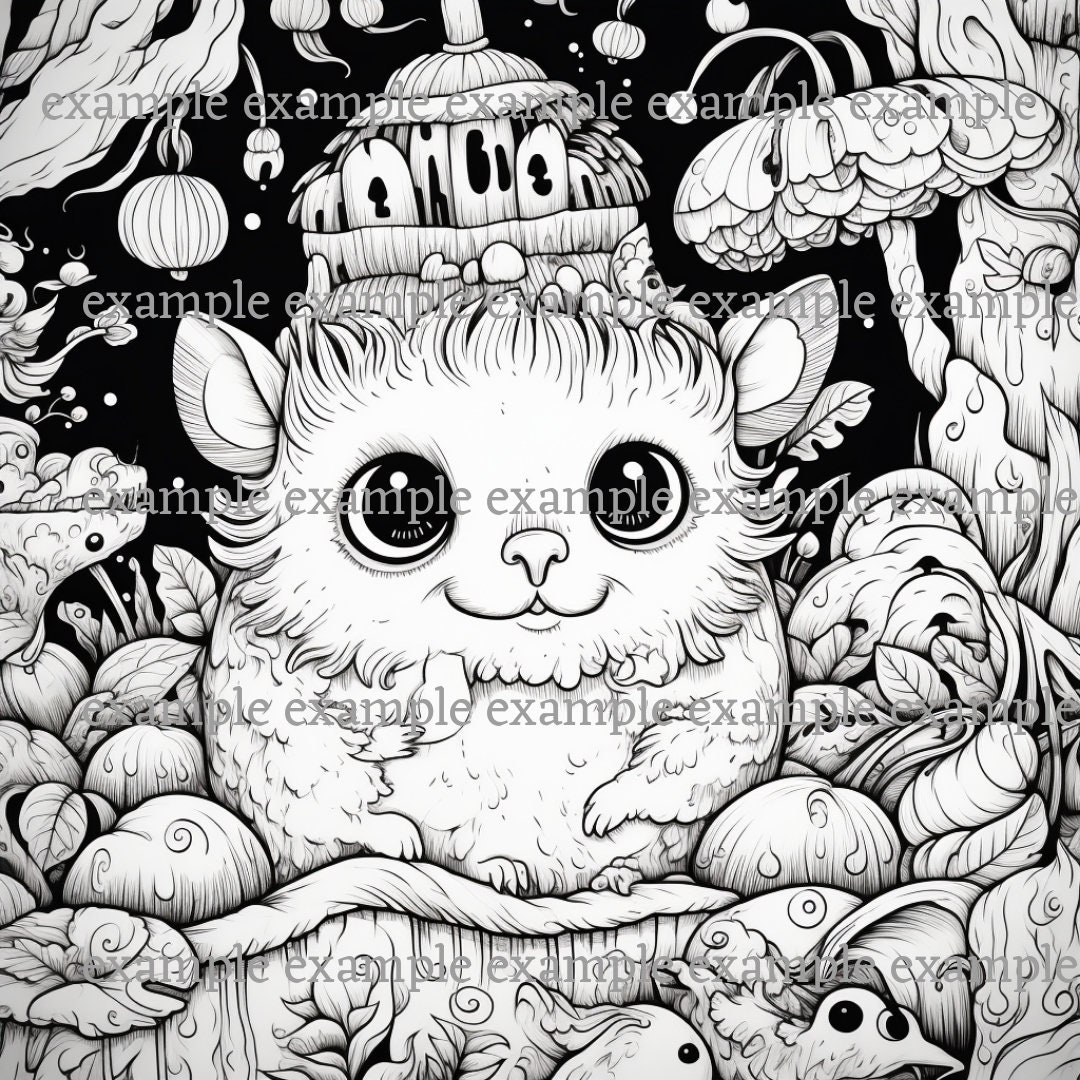 Kreepy Kawaii Critters Colouring Book Pages, Digital Download, Creepy ...