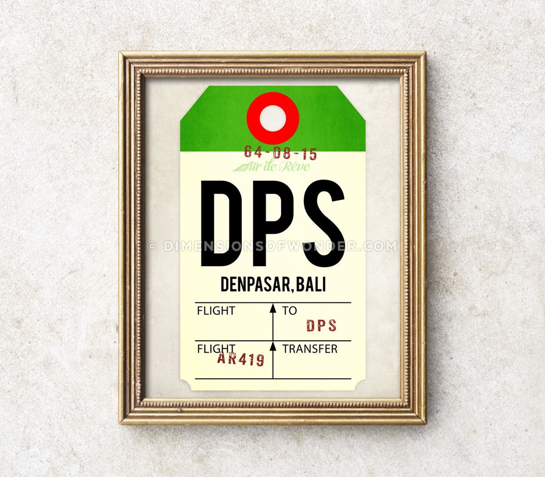 Aviation Art, Baggage Tag Art Print, Travel Prints, Gifts for Travelers ...